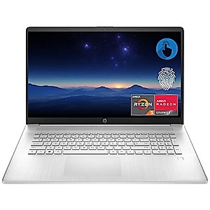 HP 17 Laptop, 17.3" HD+ Touchscreen, AMD Ryzen 5 5625U, 16GB DDR4 RAM, 1TB PCIe SSD, Wi-Fi, Backlit Keyboard, Fingerprint Reader, HDMI, Windows 11 Home, Silver¡­