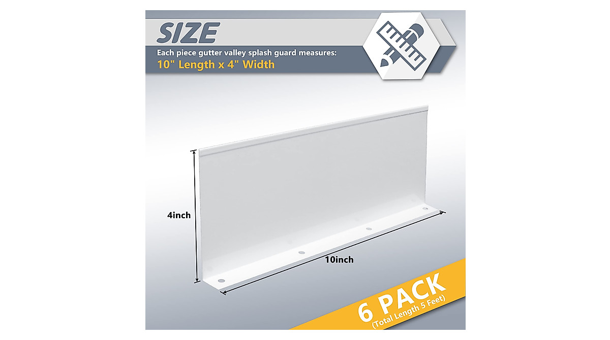 Flamorrow Gutter Valley Splash Guards - 6 Pack