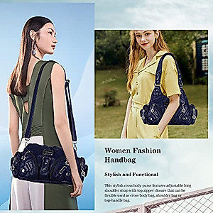 Angel Kiss Small Hobo Bags for Women Multi Pockets Purses Long Strap Handbags Adjustable Shoulder Bags for Everdayuse