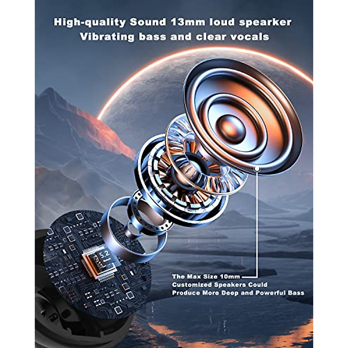 Myinnov Active Noise Cancelling Wireless Earbuds,Bluetooth 5.3 Headphones with 6 Microphones,Ture Wireless in-Ear Detection Ear Buds, IPX6 Waterproof Stereo Earphones for iPhone&Android