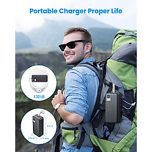 PDBEST Portable Charger Power Bank 50000mah - PD 22.5W USB C Charger, QC 4.0 Fast Charging Battery Pack with LED Display 3 Outputs for iPhone, Samsung, iPad etc.…