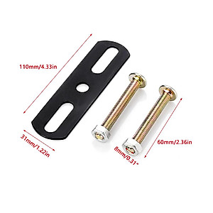 UtySty 4 Set Mounting Screw Bracket Connector for Bed Frame Support Legs Furniture T-Feet Heavy Duty Connecting Piece Adjustable Height Center Slats Accessories Bed Replacement Repair Maintenance