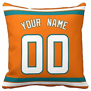ANTKING Miami Throw Pillow Custom Any Name and Number for Men Youth Boy Gift 16" x 16", 18" x 18"