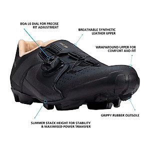 SHIMANO SH-XC300W High Value XC Mountain Bike Shoe, Black, 11-11.5 Women (EU 44)