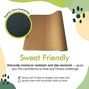 Earth Goods - Premium Eco Cork Yoga Mats - All Natural Yoga Mat Non Slip Eco Rubber & Native Cork Mat with Moisture-Resistant and Fit for Versatile Workout, 5mm x 72 inches x 24 inches