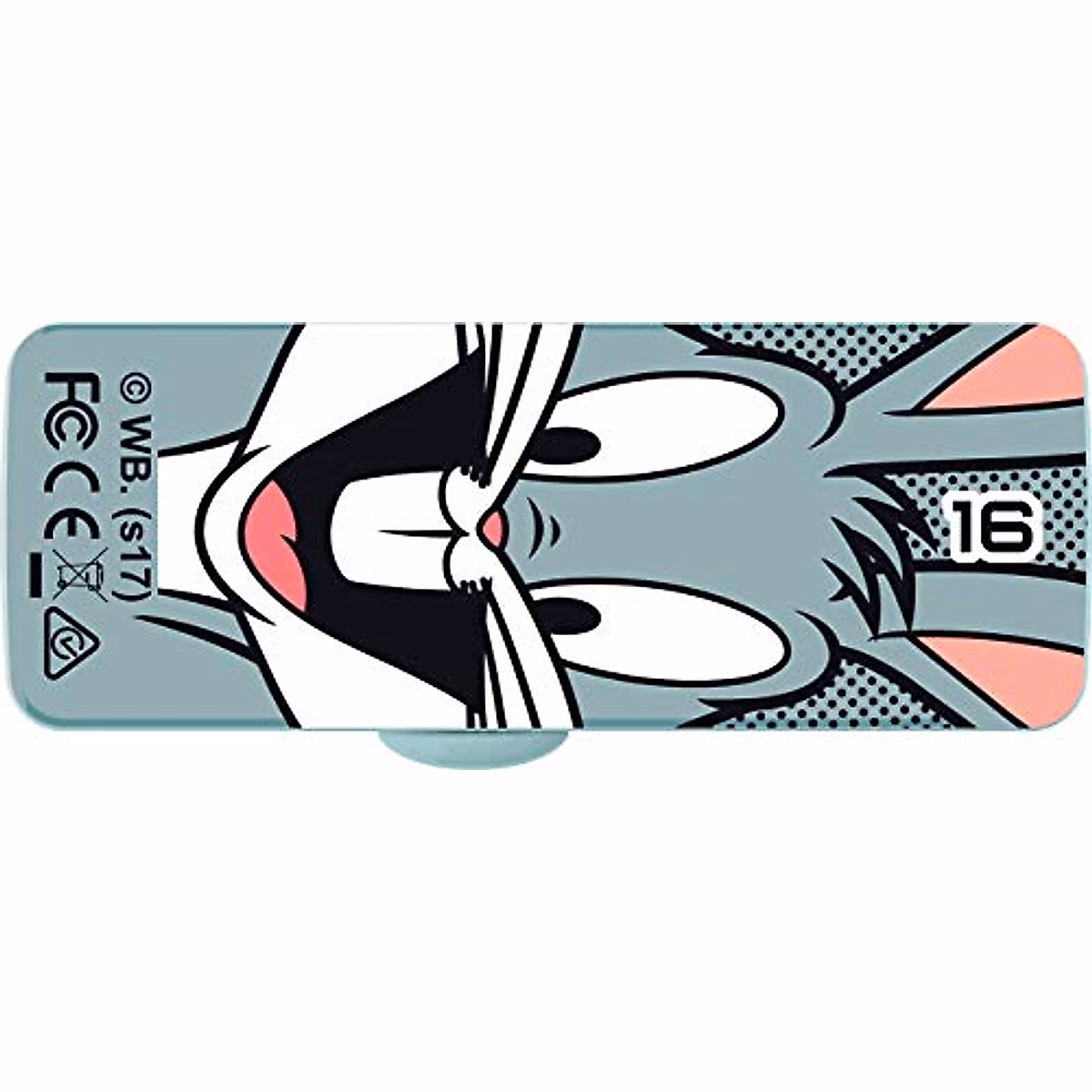 Emtec M700 Flash Drive, 16GB, Bugs Bunny USB 2.0 Capless Slide-Open System