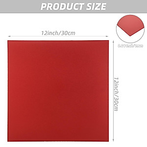 WOPPLXY 2 Pcs 5052 12 x 12 x 1/25 Inch Anodized Aluminum Sheet, Red Anodized Aluminum Metal Plates for Laser Engraving, Decorative Aluminum Sheet Plate for Crafting, House Decoration