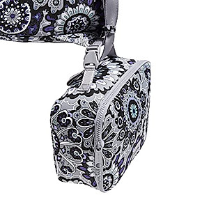 Vera Bradley Women's Recycled Lighten Up Reactive Lay Flat Horizontal Lunch Box, Tranquil Medallion, One Size