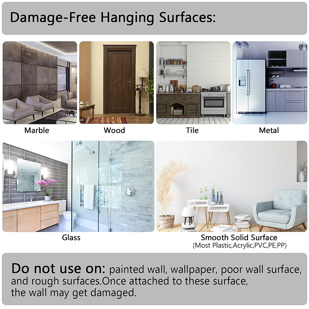 Willtok 12PCS Premium Adhesive Hooks, Stainless Steel No-Tools Adhesive Hooks for Hanging Heavy Duty, Sticky Adhesive Hook with Strong Holding for Decoration/Organization