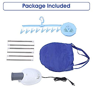 Portable Clothes Dryer Foldable 800W Electric Clothing Drying Machine Fast Garment Dryer Heater with Air Hot Pump for Home Travel Quick Laundry Drying