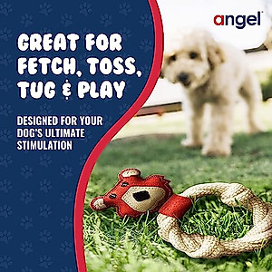 Angel Pet Supplies Bear Natural Rope Dog Toy | Handmade & Durable Dog Toys | Interactive & Mental Stimulation | Handmade Puppy Toys and Dog Toys