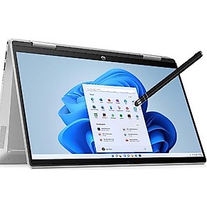 HP Pavilion Touchscreen 14 2-in-1 Convertible Laptop 14.1in Full HD in Silver Intel 10-core i5-1235U up to 4.3Ghz 256GB SSD 8GB DDR4 WiFi BT Webcam HDMI Pen iSlik (14-DY200 - Renewed)