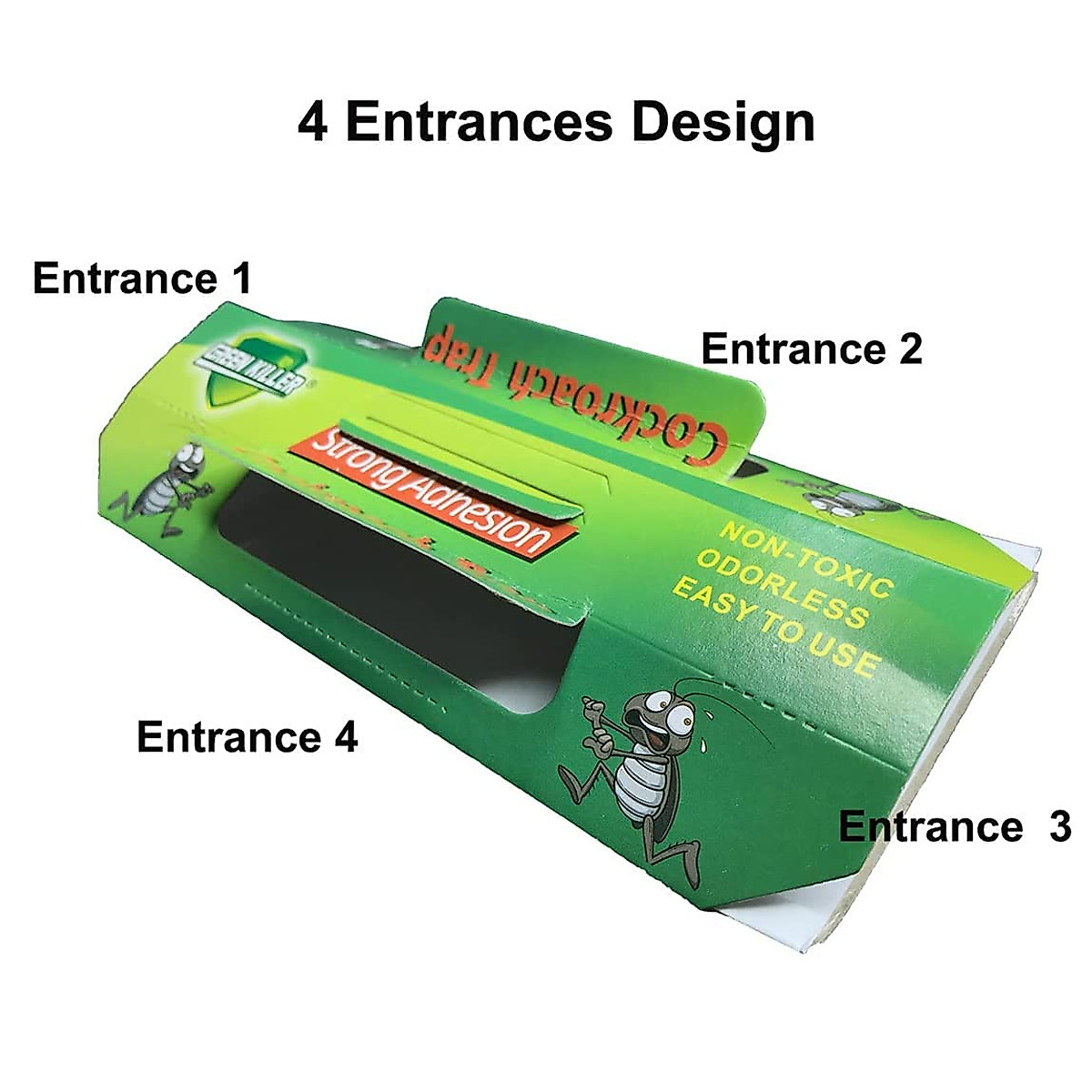 Cockroach Trap Roach Killer Indoor Home Non-Toxic Sticky Trap Bug Glue ...