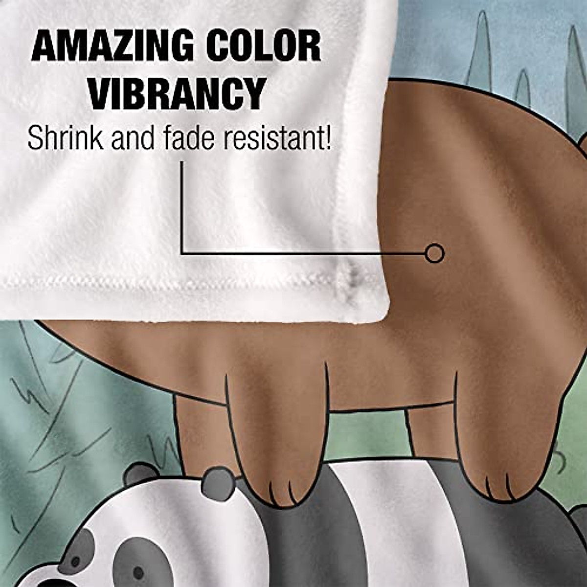 We Bare Bears Bear Stack Silky Touch Super Soft Throw Blanket 36" x 58"