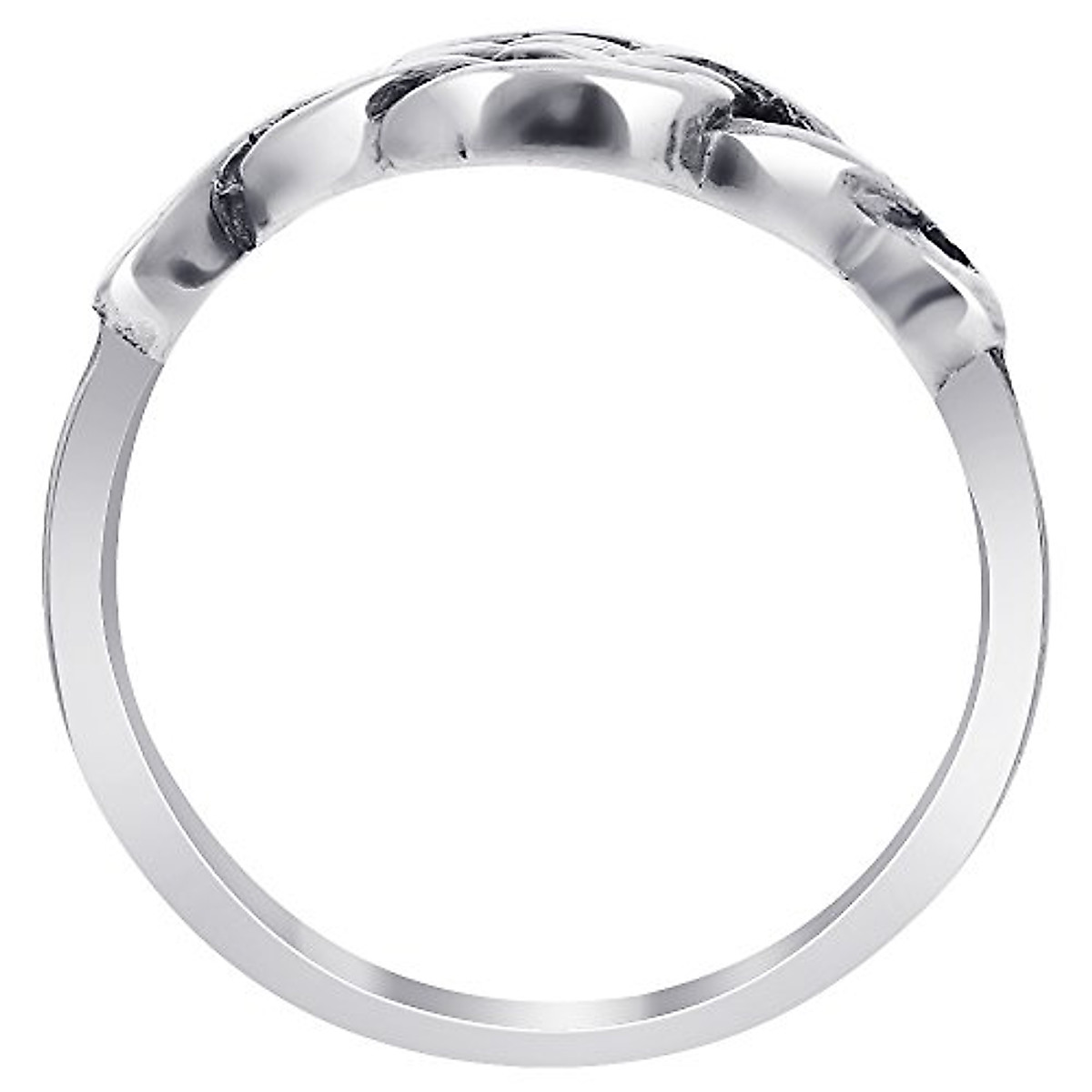 Gem Avenue 925 Sterling Silver Celtic Knot Design Ring for Women Size 7