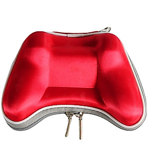 OSTENT Air Foam Hard Pouch Case Bag Sleeve for Microsoft Xbox One Wireless Controller - Color Red
