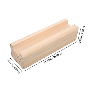 Angoily Full Body Mirror Stand, Wooden Artwork Rack, Anti-Skid Mirror Holder, Full Length Mirror Holder, Wood Display Mount Mirror Support Base, Floor Mirror Bracket (9.82X2.95X2.67 Inch)