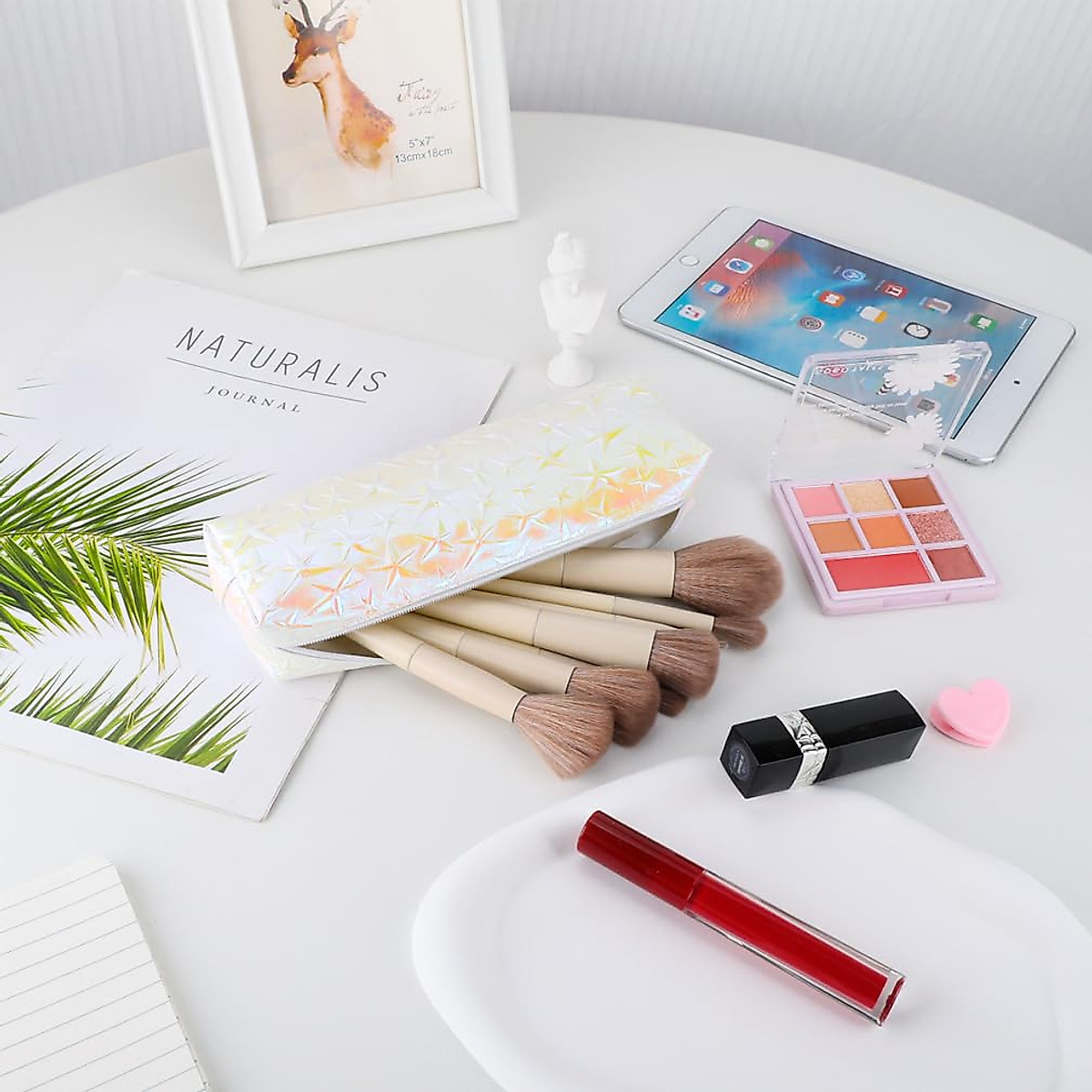 iSuperb 3 Pack Laser Pencil Case Colorful Pencil Pouch Pen Bag Zipper Cosmetic Makeup Pouch (3pcs)