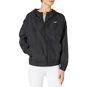 Reebok Workout Ready Woven Jacket, Black, Large