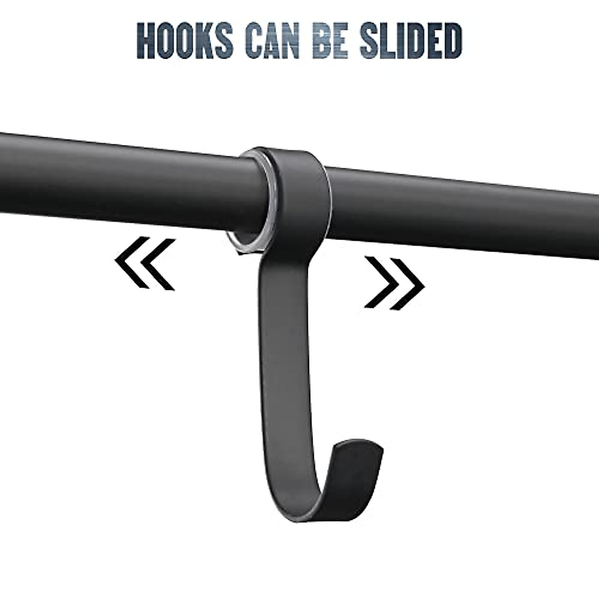 Yescom Foldable Towel Rack with Towel Hooks and Adjustable Towel Bar for Bathroom Wall Mounted 24 Inch 304 Stainless Steel Shelf Matt Black