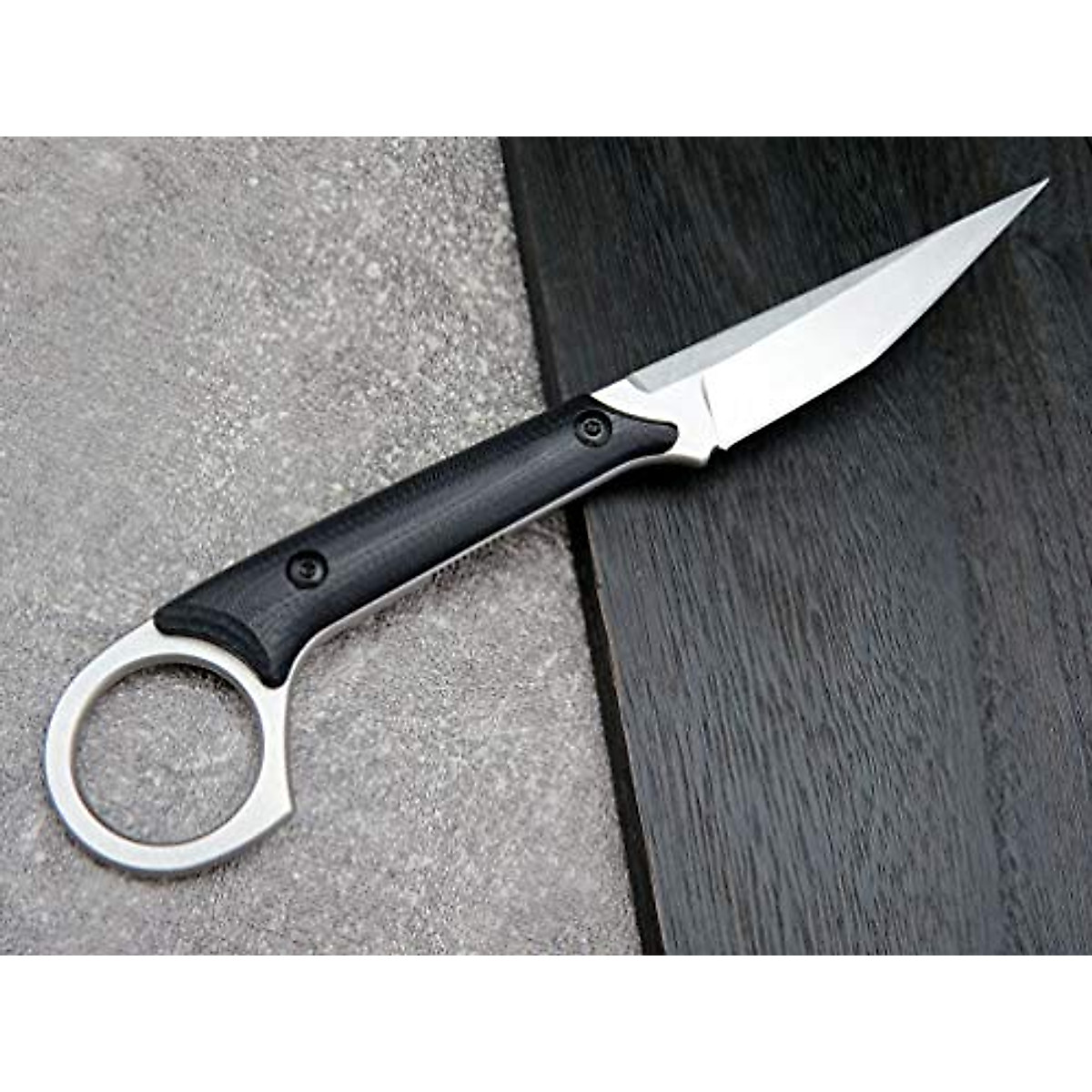 Ccanku C1140 Fixed Blade Knife,D2 Blade G10 Handle Claw Knife EDC Tool Knife,Utility Knife for Outdoor, Survival, Hiking, Camping(Silver)