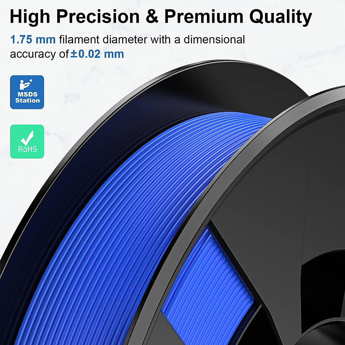 ENTINA 4 Colors PLA 3D Printer Filament for Tina 2, Dimensional Accuracy +/- 0.02mm, 1.75MM 200G 3D Printer Filament Bundle for 3D Printers