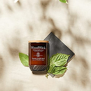 WoodWick® Renew Medium Candle, Tomato Leaf & Basil, 6 oz.
