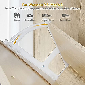 Angel Sar Rattan Shoe Cabinet with 2 Flip Drawers, Narrow Shoe Storage Cabinet, Shoe Organizer for Entryway, Bedroom, Living Room, Apartment, Natural Wood