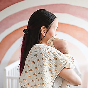 MairMore 5 Pack Muslin Baby Burp Cloths- Neutral Muslin Burping Cloths for Baby Boys Girls and Newborn Towel, Unisex- Large Absorbent Burp Cloths-20x10 Inches