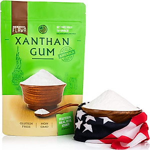 Made in USA Xanthan Gum (8 oz), Premium Quality, Food Grade Thickener, Non GMO, Gluten Free, Use in Cooking, Baking, Sauces, Soups and more. Suitable for Vegetarian, Kosher & Halal. Use for Keto Diet.
