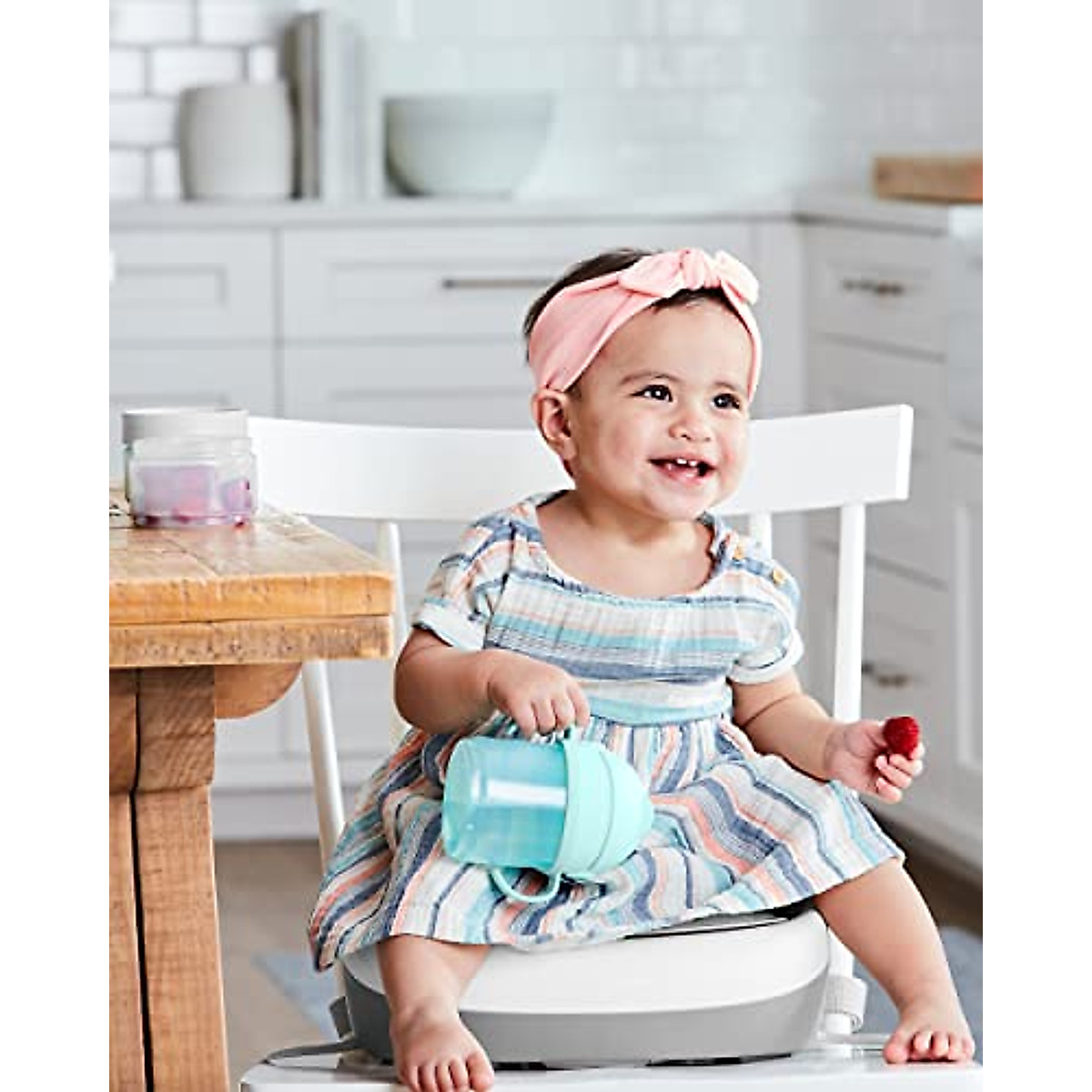 Skip Hop Stackable Snack Container & Sippy Cup, Grey Teal