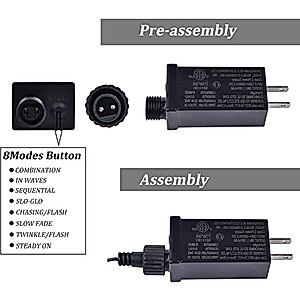 66FT 200 LED Indoor/Outdoor Fairy String Lights Plug in, Waterproof Christmas Lights with 8 Lighting Modes for Bedroom, Wedding, Party, Garden, Christmas Tree Decoration