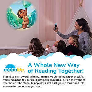 Moonlite Storytime Moana Storybook Reel, A Magical Way to Read Together, Digital Story for Projector, Fun Sound Effects, Learning Gifts for Kids Ages 1 Year and Up