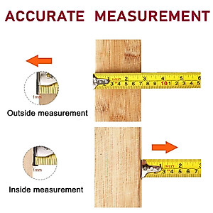 Zabiki Measuring Tape Measure, 25 Ft Easy to Read Decimal Retractable Dual Side Ruler with Metric and Inches, for Surveyors, Engineers and Electricians, with Magnetic Tip and Rubber Protective Casing