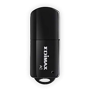 Edimax Wi-Fi 5 802.11ac Mini AC600 Dual-Band (2.4Ghz / 5Ghz) Adapter For PC USB Adapter Dongle, Win11 Plug-n-Play, Mac OS, Linux, EW-7811UTC