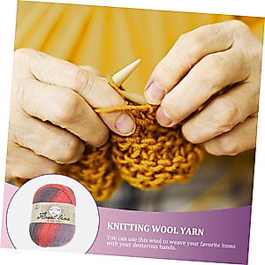 FAVOMOTO Wool Rainbow Yarn 1 Roll Gradient Yarn Knitting Wool Crochet Yarn Wool Yarn Woolen Yarn Fancy Rainbow Yarn Sock Woolen Thread Embroidery Thread Rug Yarn