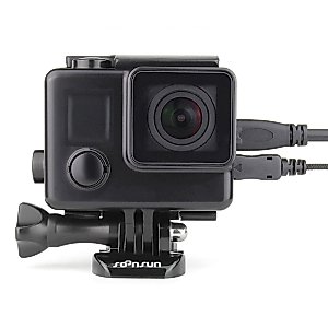 SOONSUN Blackout Side Open Skeleton Housing Case with Skeleton Backdoor for GoPro Hero 4 Black, Hero 4 Silver, Hero 3+, Hero 3 Action Cameras