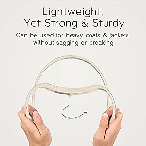 Sleek Pick Premium Velvet Hangers, Ivory, 60 Pack, 9.2” x 17.4” Non-Slip Felt Hangers, Heavy Duty Ultra Slim Clothes Hangers, Space-Saving Pants Hangers, Rotatable Hooks, Contoured & Notched Shoulders