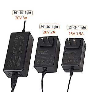 hygger 20V 2A Replacement Aquarium Light Power Supply DC Adapter for HG-957 Light