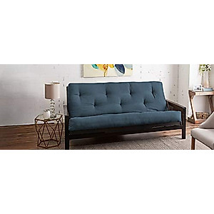Trupedic Poly Solid Full Futon Mattress, 8-inch, Dusty Blue