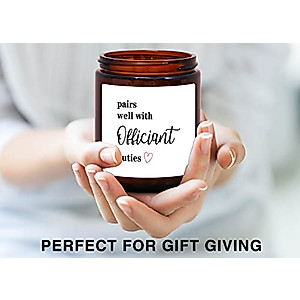 Scented Candle, Pairs Well with Officiant Duties Candles Gifts for Officiant,Wedding Officiant，Soy Candles for Home Scented, Home Decorations, Aromatherapy Candles, Amber Jar Candles(057CGY)