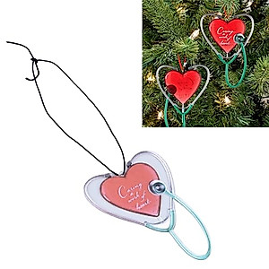 Jerliflyer Heart Stethoscope Ornament - Caring Christmas Tree Decoration and Appreciation Gift for Doctors, Nurses, and Caregivers