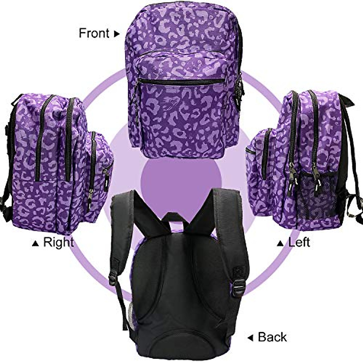 Telosports student backpack printed school bag Purple,Business Durable Backpack , College School Computer Bag for Men & Women (5# purple)