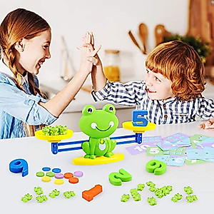 STREET WALK Frog Balance Counting Toys Cool Math Games,Fun Interactive Children's Birthday Gifts,STEM Learning Education Kids Preschool Toys for Boys Girls Age 3 4 5 6 7 8