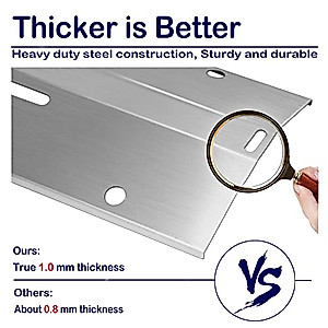 YOUFIRE Grill Heat Plates Shield Stainless Steel Burner Cover BBQ Replacement Parts for Cuisinart CGG-200, CGG-220, CGG-240 All Foods Portable Gas Grillls