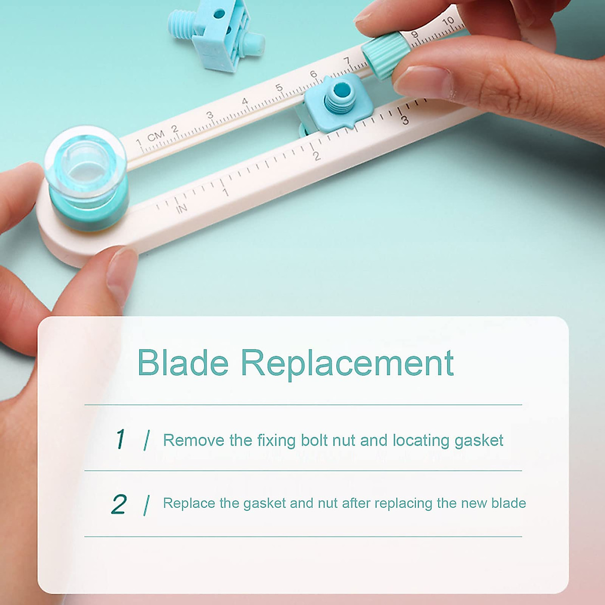 Circle Cutter Paper Trimmer Scrapbooking Circular Cutter Craft Cutting Tool, Cutter for Cardstocks Circle Paper Cutter for DIY Greeting Cards