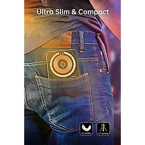 MOMAX Magnetic Wireless Portable Charger, Transparent Battery Pack with Stand, Foldable 5000 mAh Magnetic Wireless Power Bank and USB-C for iPhone 14/13/12 Series, Magnetic Portable Charger for iPhone