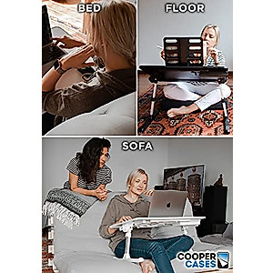 Cooper Desk PRO Adjustable Laptop Table, Bed Desk for Laptop, Desk for Bed, Lap Desk for Laptop, Adjustable Lap Desk for Bed, Portable Desk, Laptop Stand for Bed Floor Desk