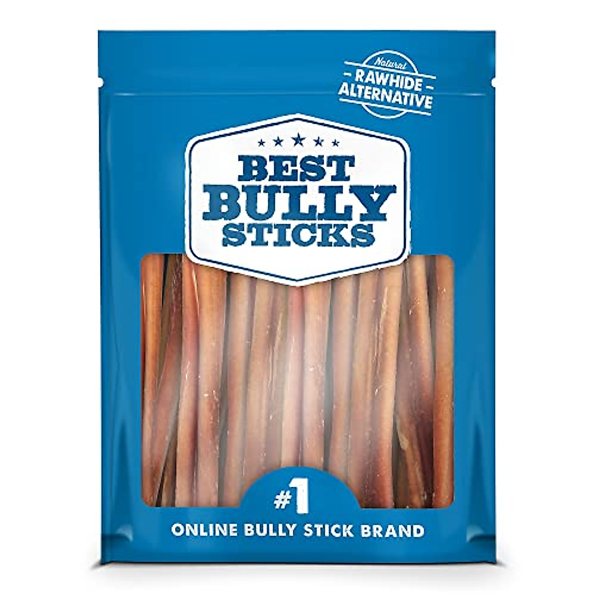 Best Bully Sticks 6 Inch All-Natural Bully Sticks for Dogs - 6” Fully Digestible, 100% Grass-Fed Beef, Grain and Rawhide Free | 15 Pack