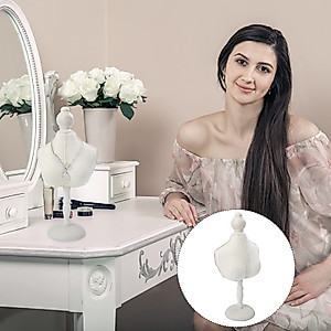 Cabilock Mannequin Pendant Bust Neck Chain Holder Necklace Holder Necklace Jewelry Display Model Bust Stand for Home Dresser Shelves White Choker Bust Necklace Stand Pendant Holder Dainty Necklace